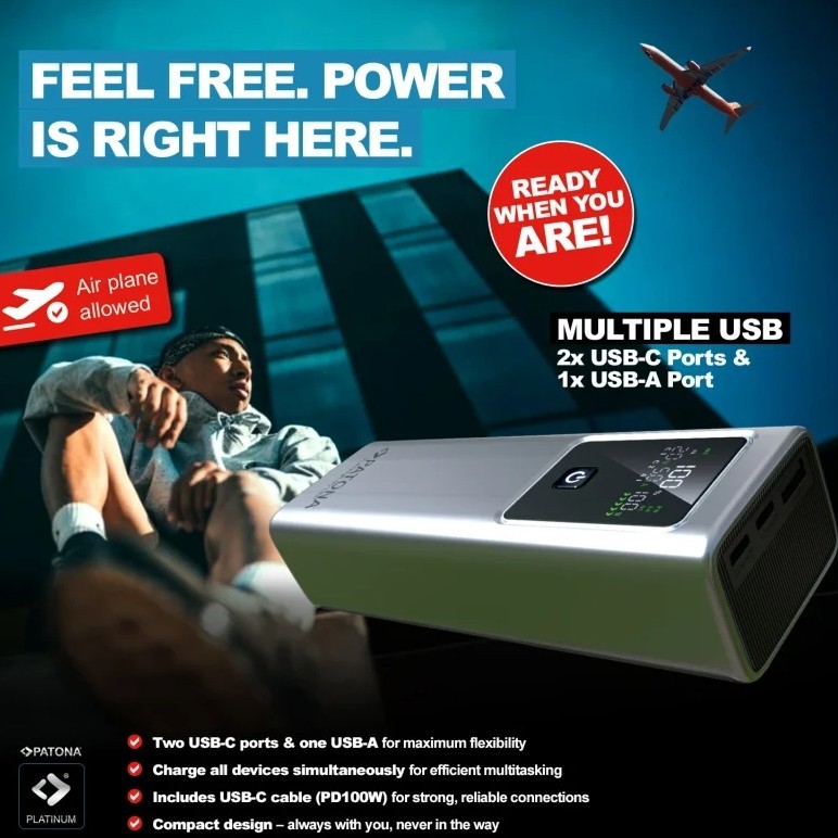 Patona Platinum Powerbank Luxury One PD100 20000mAh - Zasilanie mobilne ...